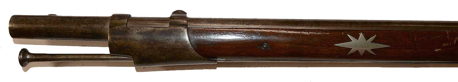 VERY ATTRACTIVE, SILVER INLAID 1830s US MILITIA PRIZE MUSKET WITH LEMAN ...
