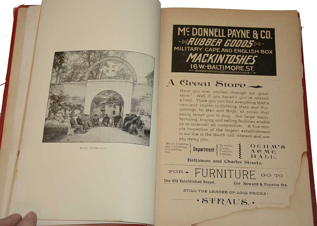 1894 BOOK OF THE MARYLAND LINE CONFEDERATE SOLDIERS HOME — Horse Soldier