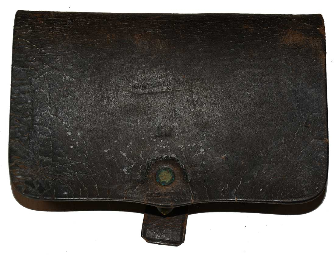 US CIVIL WAR MAKER MARKED PISTOL CARTRIDGE BOX — Horse Soldier