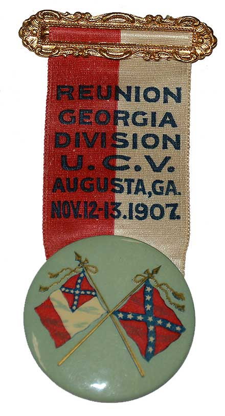 UCV REUNION GEORGIA DIVISION, AUGUSTA, GEORGIA RIBBON 1907 — Horse Soldier