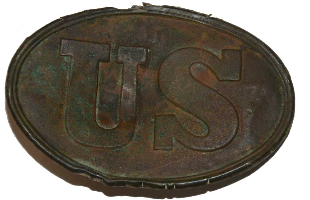 VERY INTERESTING STRUCK US CIVIL WAR PATTERN 1839 CARTRIDGE BOX PLATE ...
