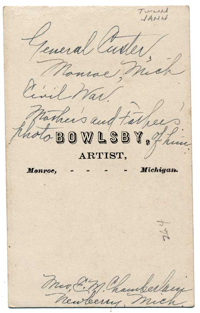 MATTHEW BRADY CDV OF CUSTER AS BRIGADIER GENERAL BY MONROE MICHIGAN ...