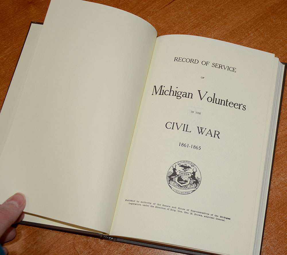 REPRINT COPY OF VOLUME FIVE OF “THE RECORD OF SERVICE OF MICHIGAN ...
