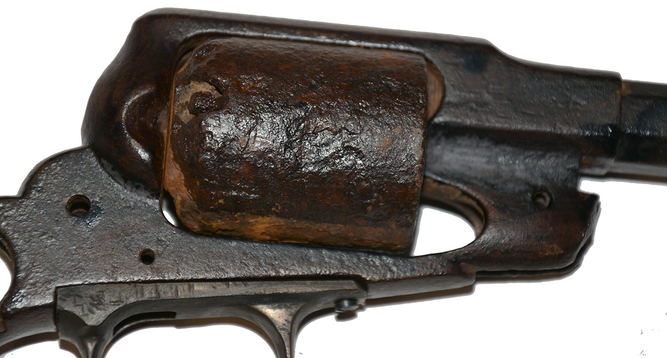 RELIC REMINGTON REVOLVER RECOVERED AT ATLANTA, FROM TEXAS MUSEUM ...