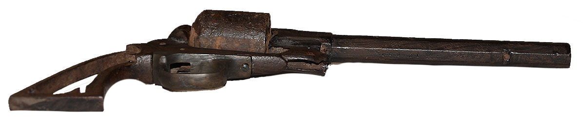 RELIC REMINGTON REVOLVER RECOVERED AT ATLANTA, FROM TEXAS MUSEUM ...