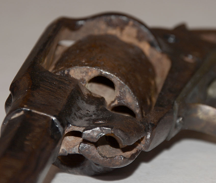 RELIC REMINGTON REVOLVER RECOVERED AT ATLANTA, FROM TEXAS MUSEUM ...