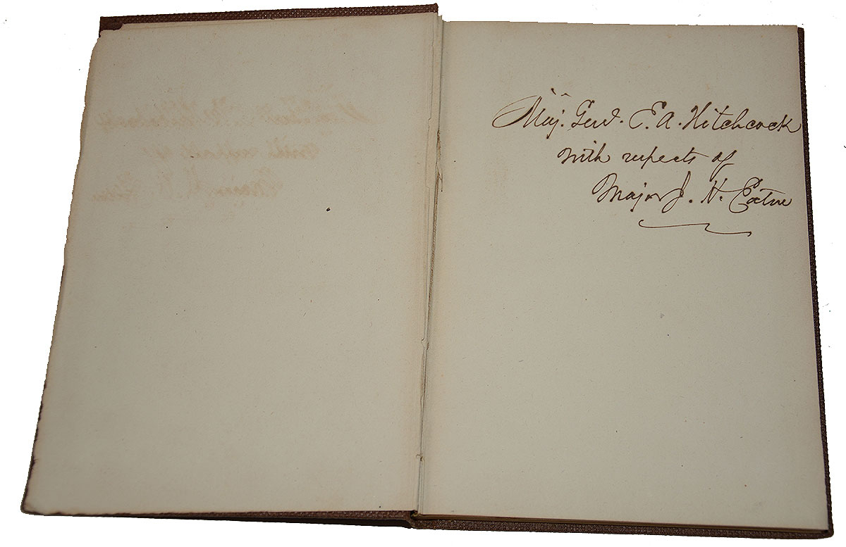 US CIVIL WAR ARMY PAYMASTER’S MANUAL PRESENTED TO MAJOR GENERAL ETHAN A ...