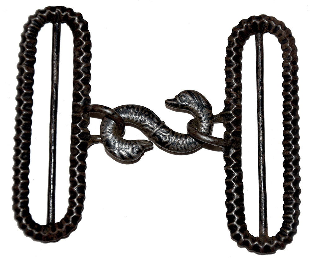 NON-DUG CONFEDERATE SNAKE BUCKLE — Horse Soldier