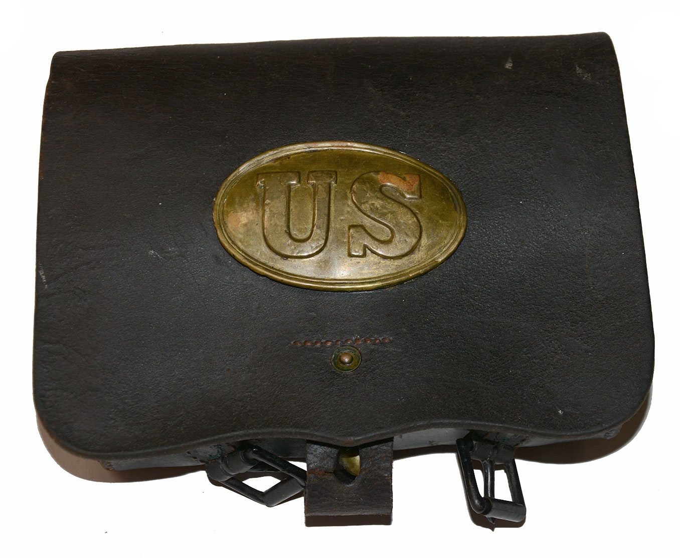 U.S. PATTERN 1861 INFANTRY CARTRIDGE BOX MARKED “WATERTOWN ARSENAL 1864 ...