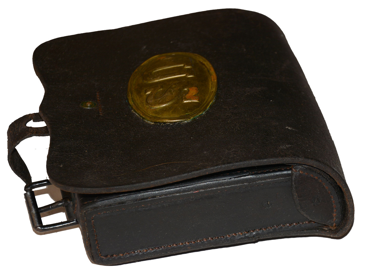 U.S. PATTERN 1861 INFANTRY CARTRIDGE BOX MARKED “WATERTOWN ARSENAL 1864 ...