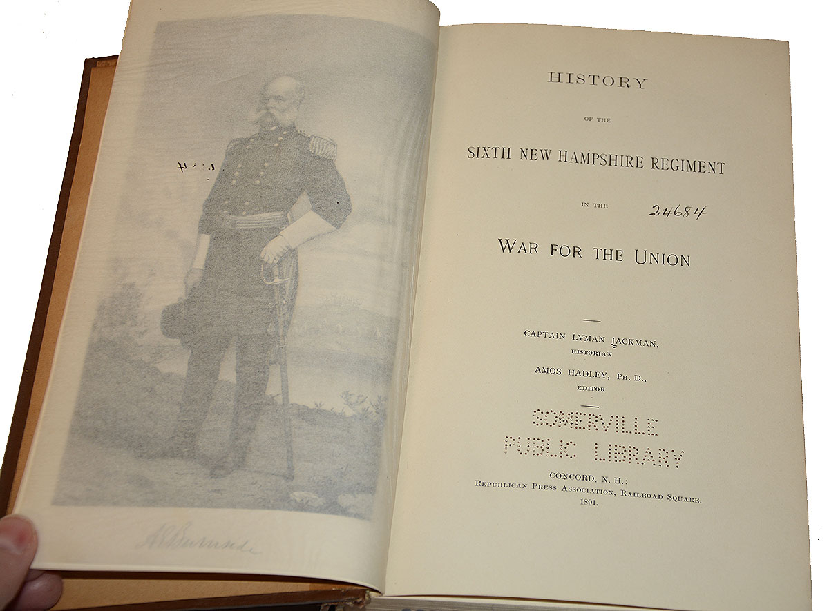 ORIGINAL EX-LIBRARY COPY OF THE HISTORY OF THE 6TH NEW HAMPSHIRE ...