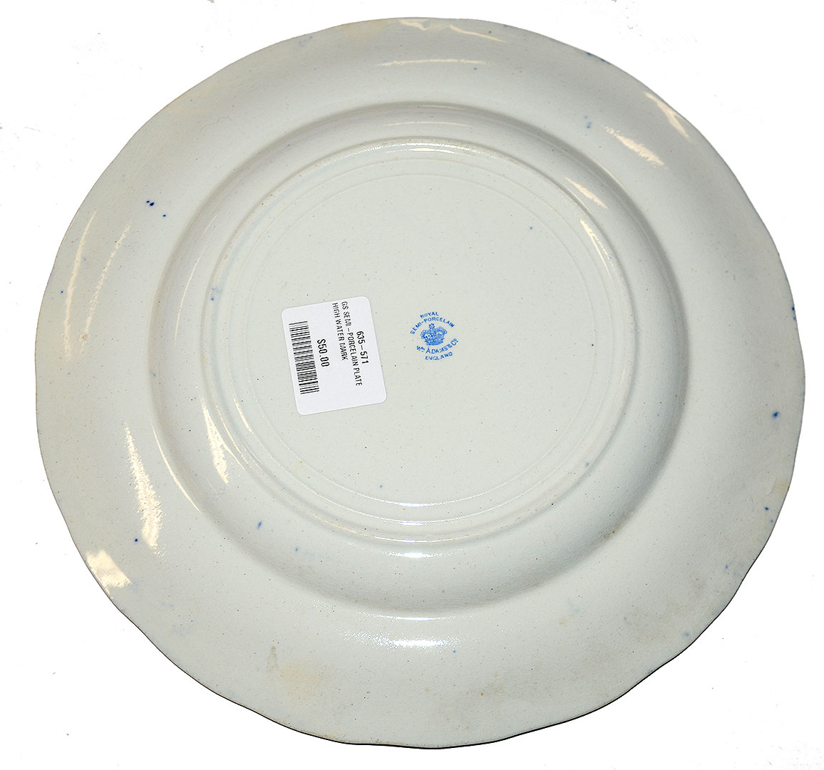 FLO-BLUE GETTYSBURG HIGH WATER MARK SEMI-PORCELAIN SOUVENIR PLATE ...