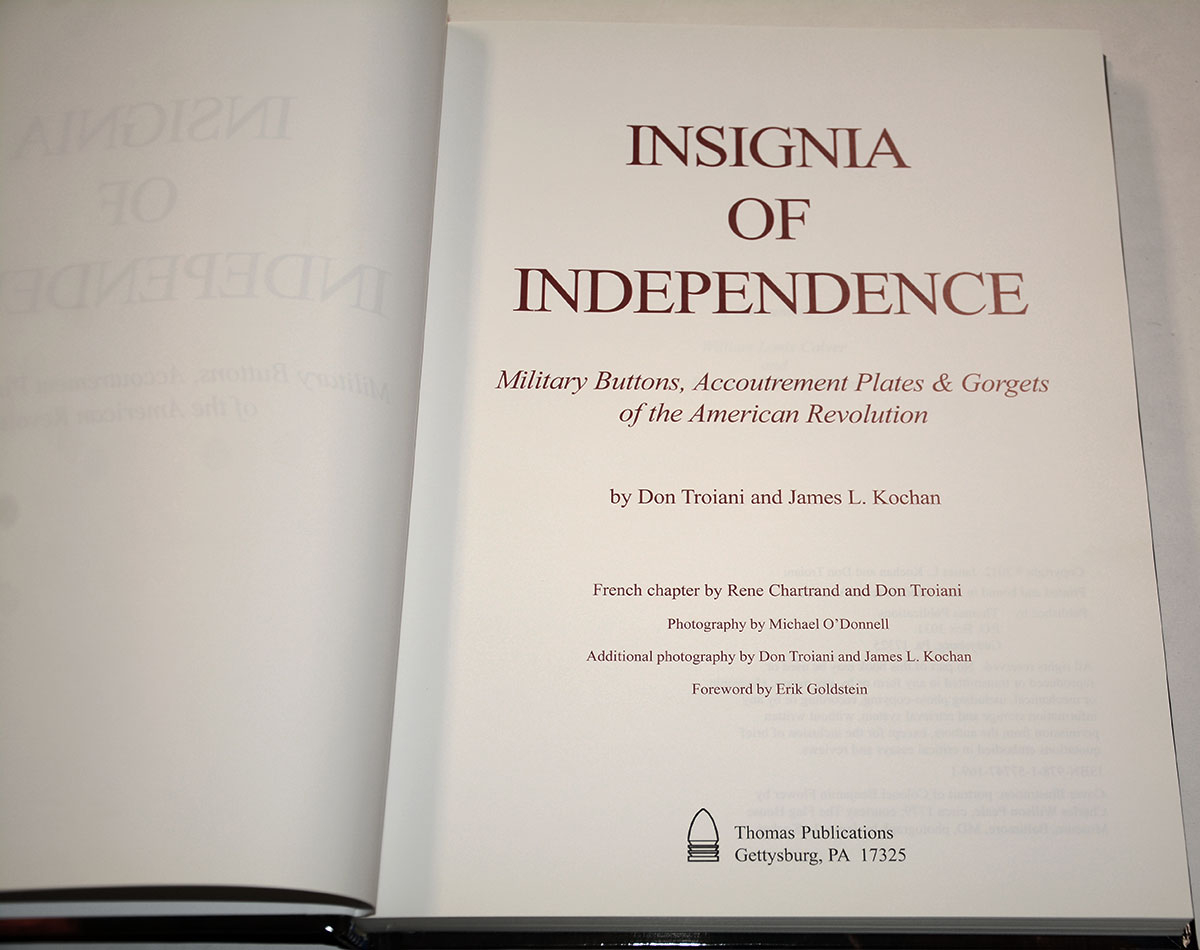 EXCELLENT REFERENCE BOOK ON REVOLUTIONARY WAR BUTTONS AND PLATES FROM ...