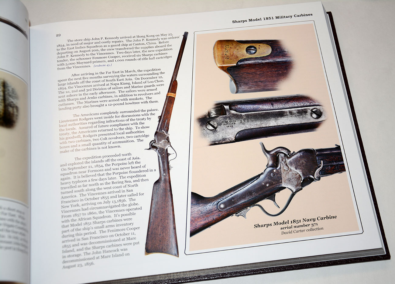 SUPER NICE SIGNED FIRST EDITION COPY OF “SHARPS FIREARMS…” IN LEATHER ...