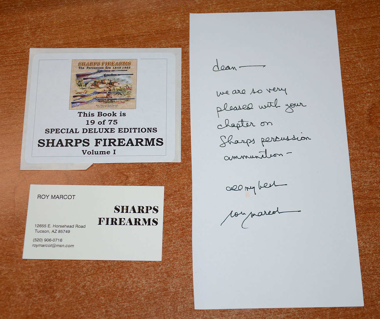 SUPER NICE SIGNED FIRST EDITION COPY OF “SHARPS FIREARMS…” IN LEATHER ...