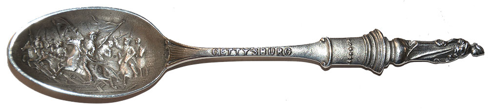 STERLING SILVER GETTYSBURG SOUVENIR SPOON — Horse Soldier