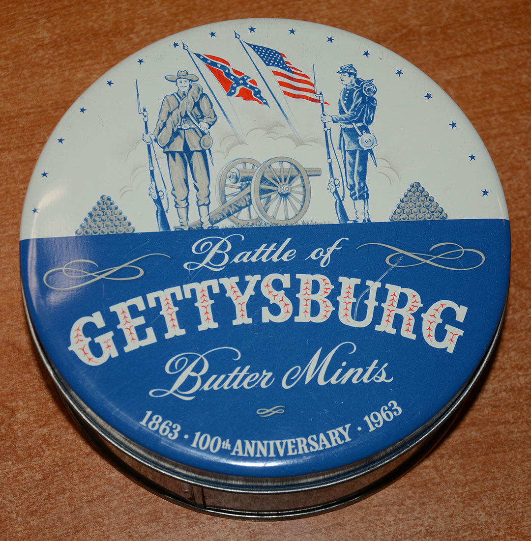 100TH ANNIVERSARY OF THE BATTLE OF GETTYSBURG BUTTER MINTS TIN — Horse ...