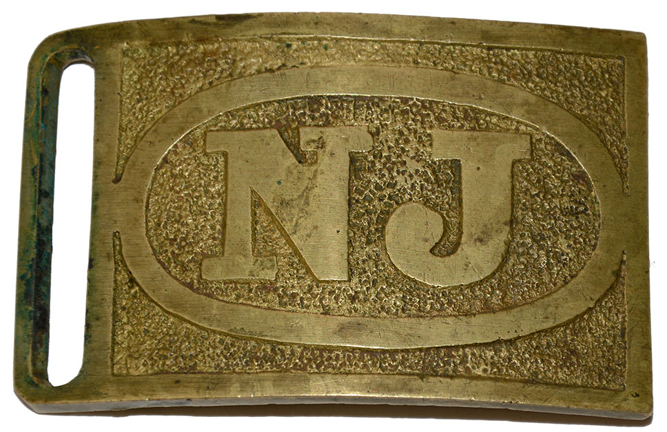 HAGNER PATTERN 1872 PATTERN NEW JERSEY WAIST BELT PLATE — Horse Soldier
