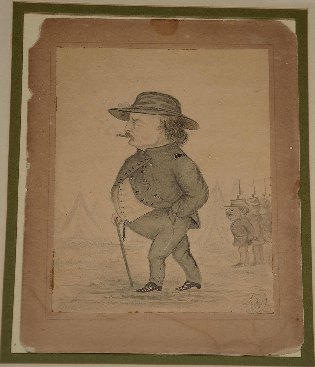 MAJOR GENERAL BENJAMIN F. BUTLER—PENCIL SKETCH CARICATURE. MAJOR ...