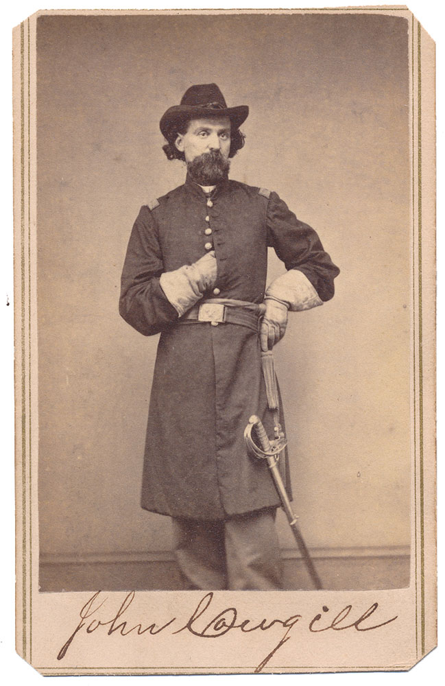 INK SIGNED THREE-QUARTER STANDING VIEW OF 108TH USCT CAPATIN JOHN ...