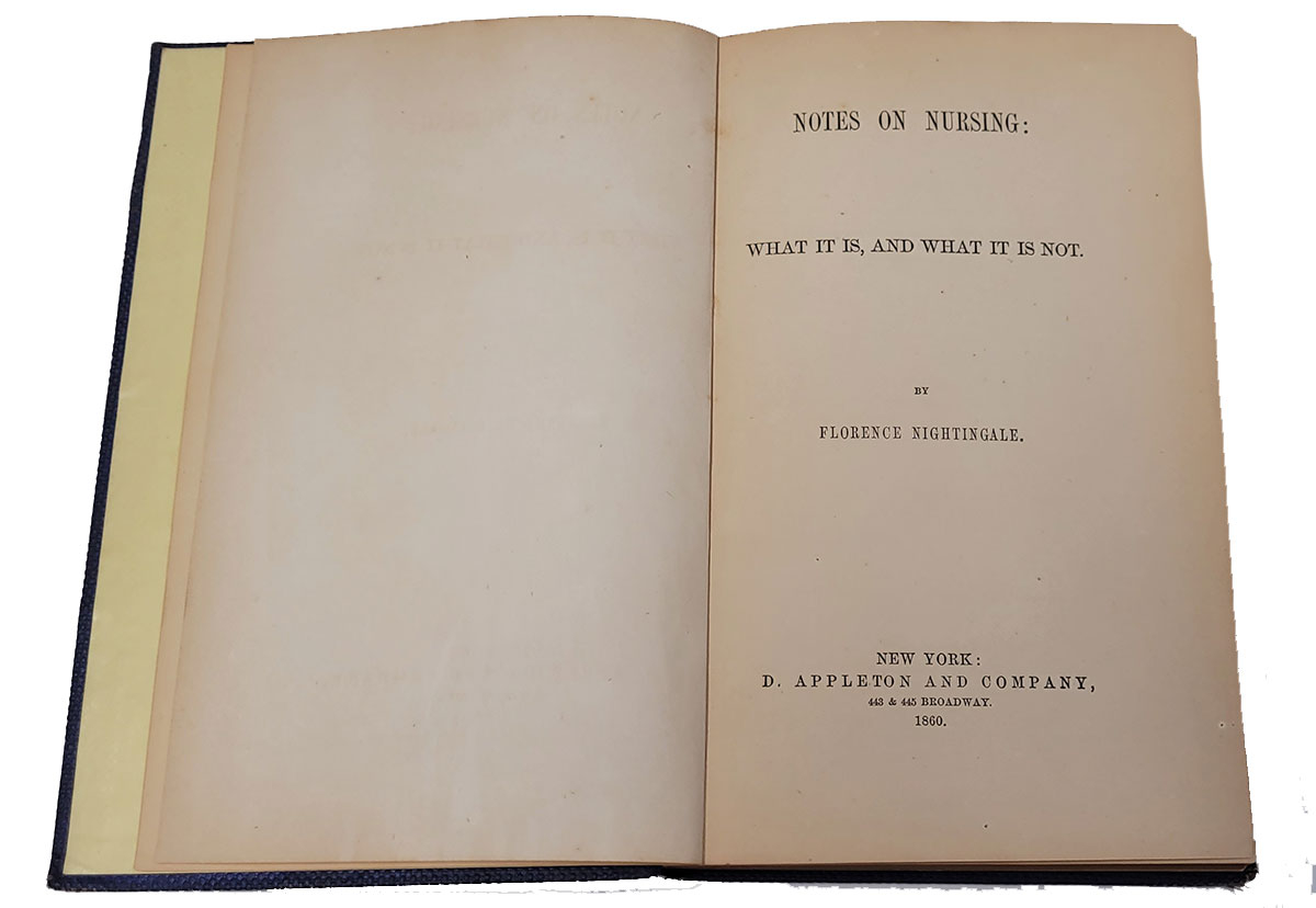 FLORENCE NIGHTINGALE: ORIGINAL 1860 FIRST AMERICAN EDITION OF NOTES ON ...