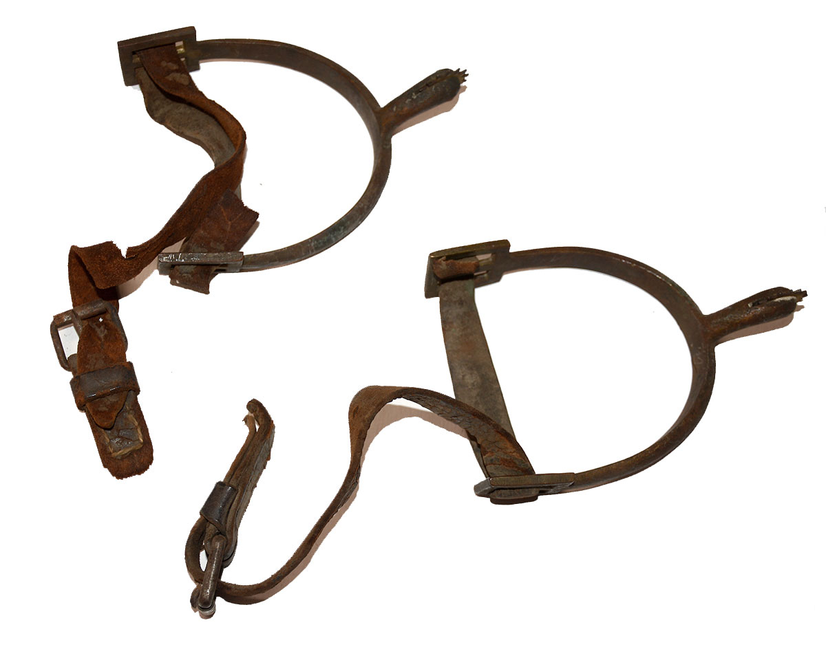 PAIR OF M1859 CAVALRY SPURS WITH STRAPS FROM LEE’S HEADQUARTER’S ...