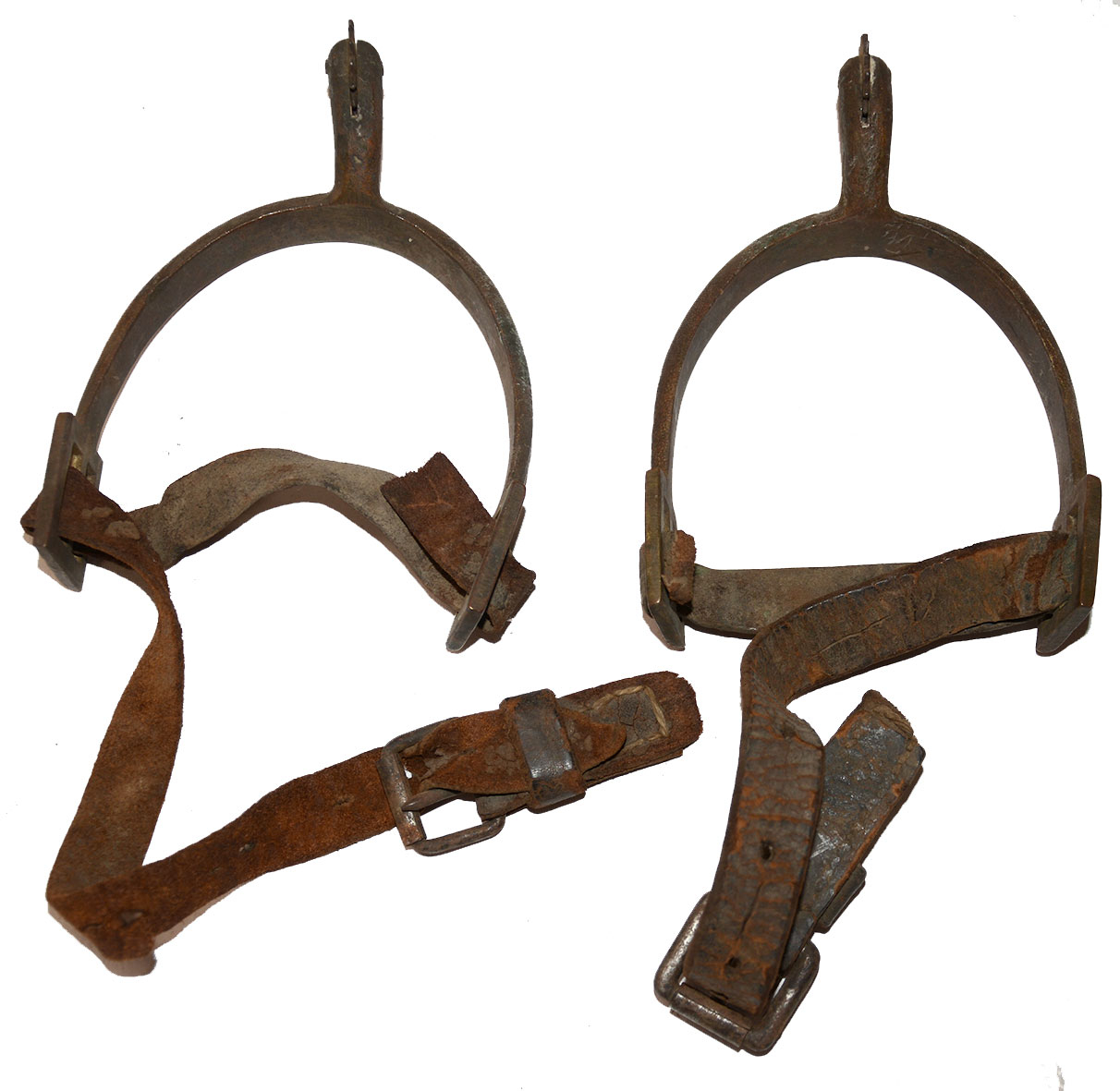 PAIR OF M1859 CAVALRY SPURS WITH STRAPS FROM LEE’S HEADQUARTER’S ...