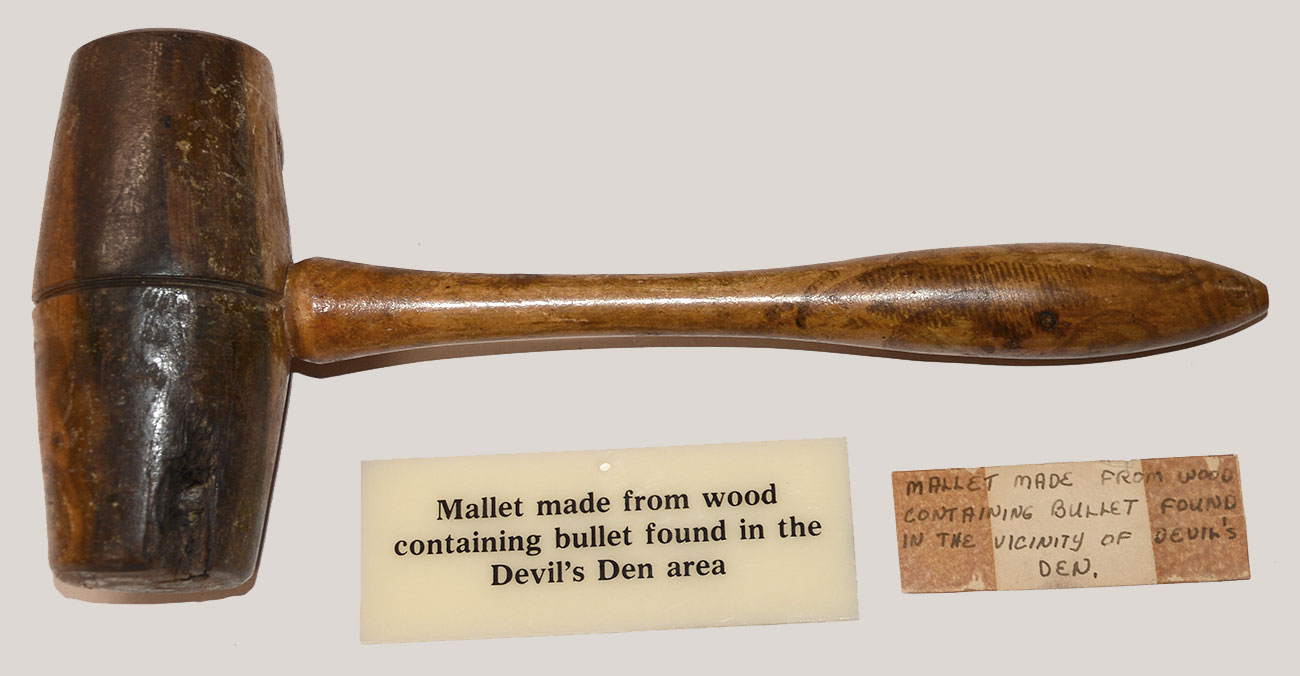 WOODEN MALLET MADE FROM A BULLET IN WOOD FROM DEVIL’S DEN – LEE’S ...