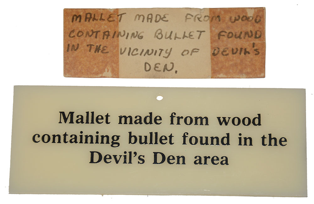 WOODEN MALLET MADE FROM A BULLET IN WOOD FROM DEVIL’S DEN – LEE’S ...