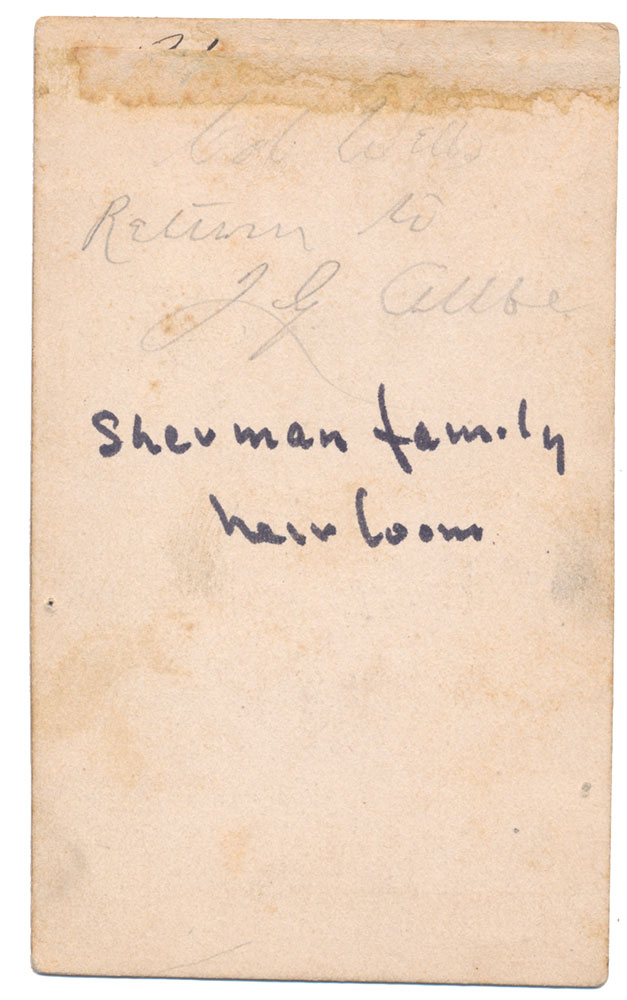 CDV ETCHING OF COL. GEORGE D. WELLS, 34TH MASS. INFANTRY — Horse Soldier