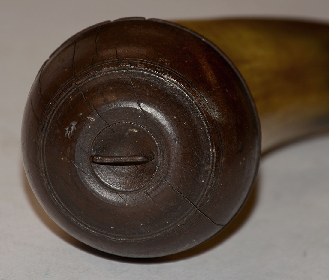 CLASSIC YORK COUNTY POWDER HORN WITH A CIVIL WAR VETERAN’S HAT CORD ...