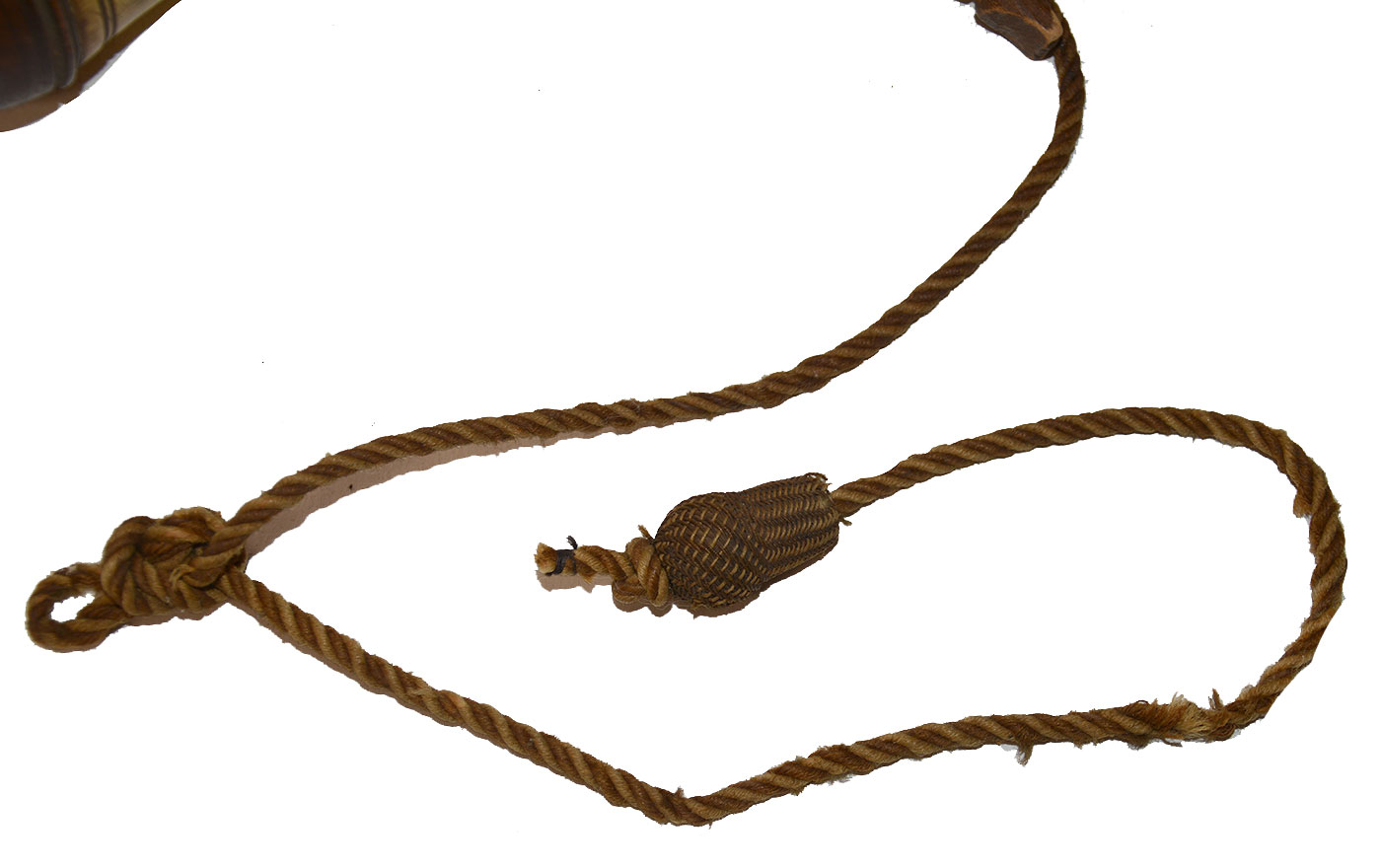 CLASSIC YORK COUNTY POWDER HORN WITH A CIVIL WAR VETERAN’S HAT CORD ...