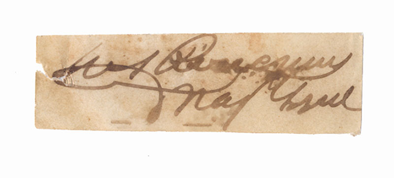 CLIPPED SIGNATURE –MAJ. GEN. WILLIAM S. ROSECRANS — Horse Soldier