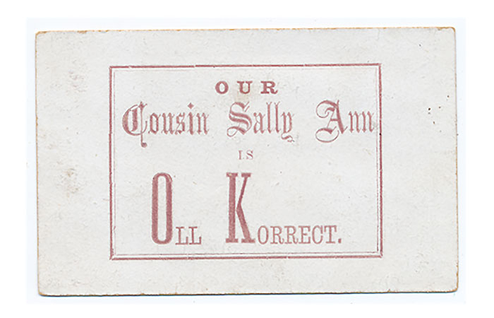 RARE WARTIME CONFEDERATE SYMPATHIZER, COPPERHEAD OR SECRET SOCIETY CARD ...