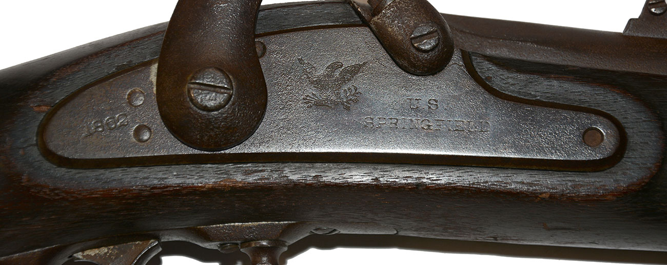 CONFEDERATE ORDNANCE “CAPTURED AND COLLECTED” 1862 DATED US MODEL 1861 ...