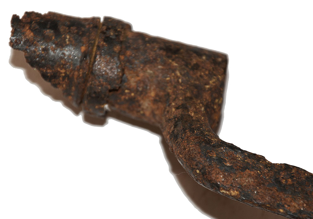 CONFEDERATE “3-SQUARE” SOCKET BAYONET MADE INTO POT HOOK – SAYLOR’S ...