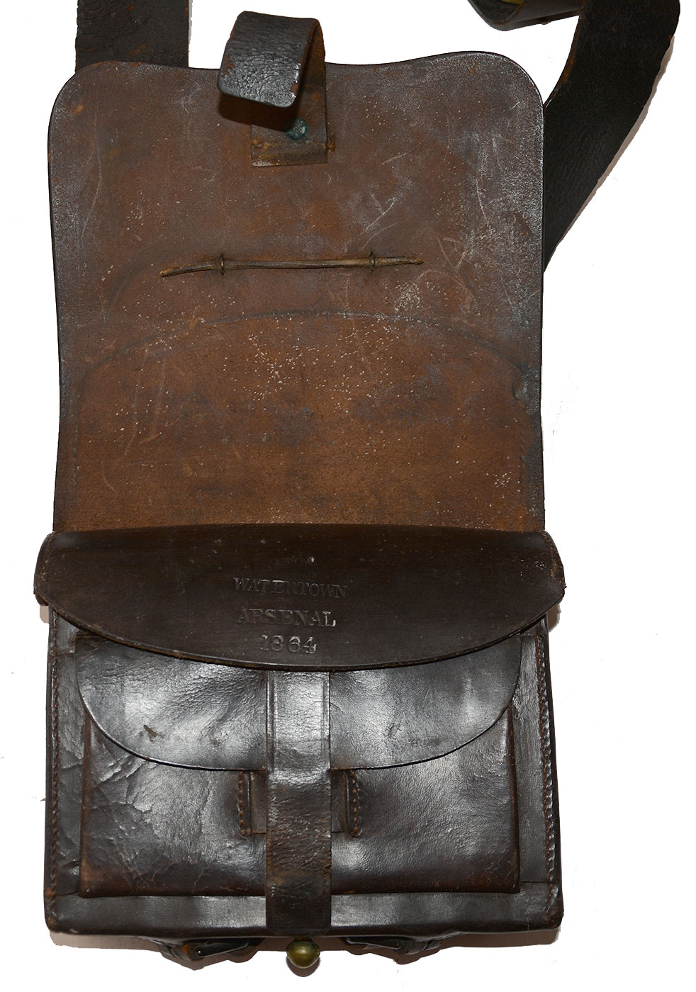 VERY NICE US CIVIL WAR MARCH 1864 PATTERN INFANTRY CARTRIDGE BOX MADE ...