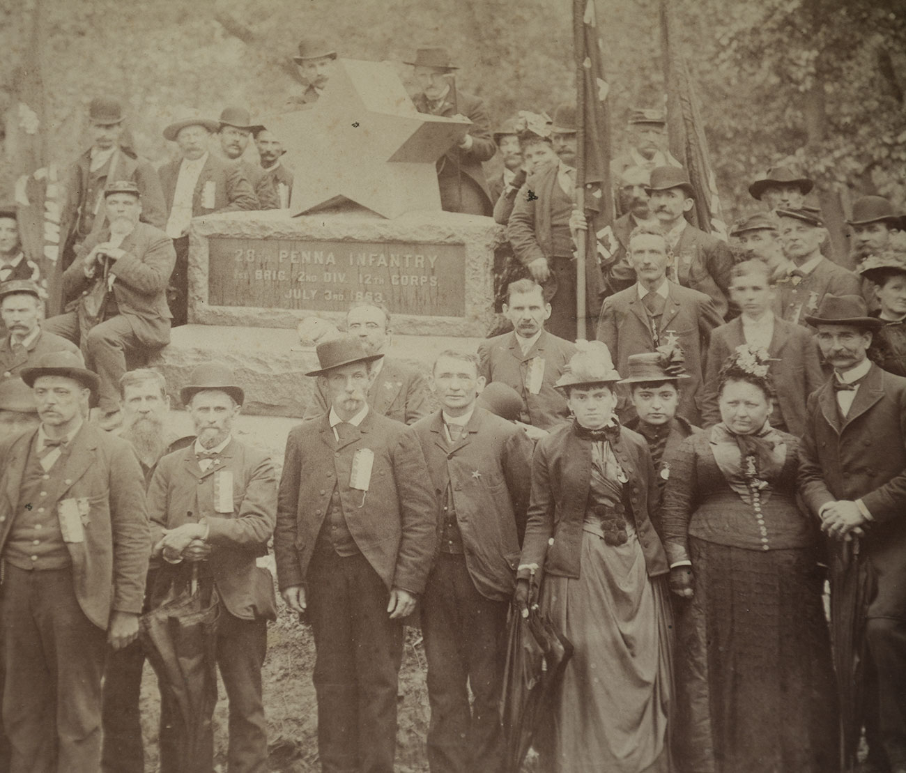 28TH PENNSYLVANIA INFANTRY MONUMENT DEDICATION PHOTO — Horse Soldier