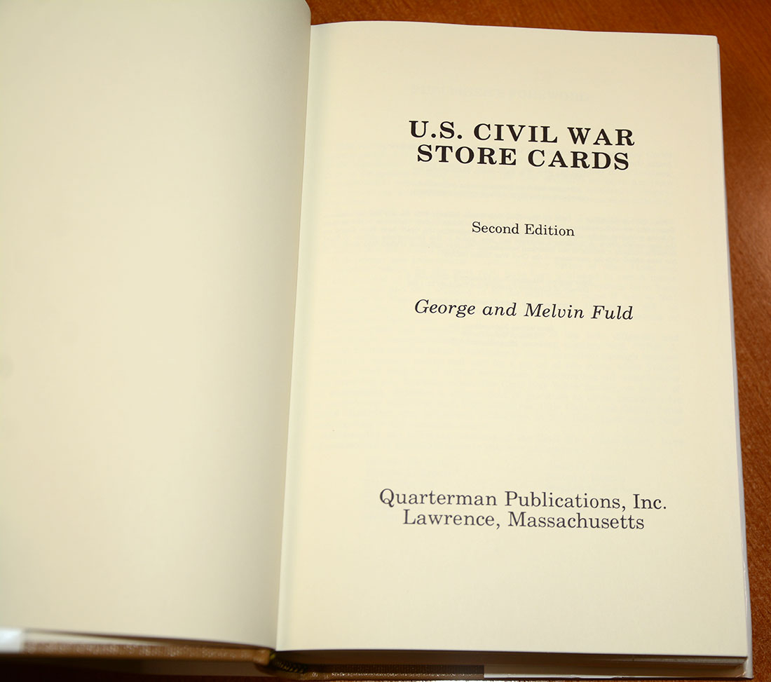 BOOK -- U.S. CIVIL WAR STORE CARDS (TOKENS) — Horse Soldier