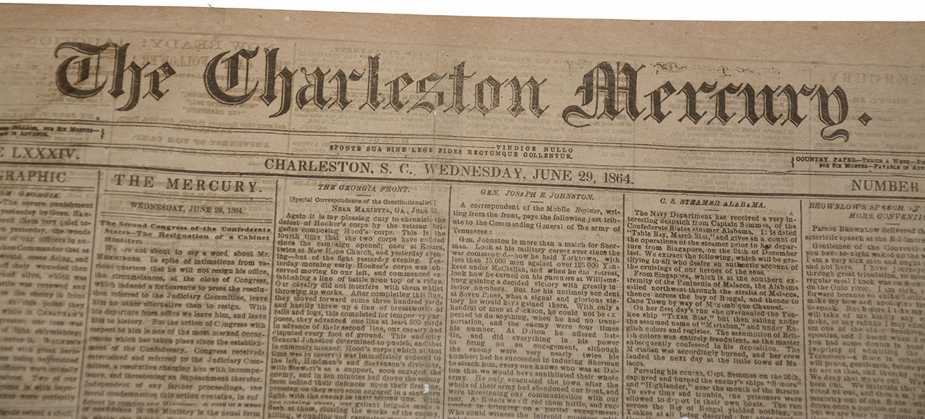 THE CHARLESTON [SC] MERCURY—MAY 25, 1864 — Horse Soldier