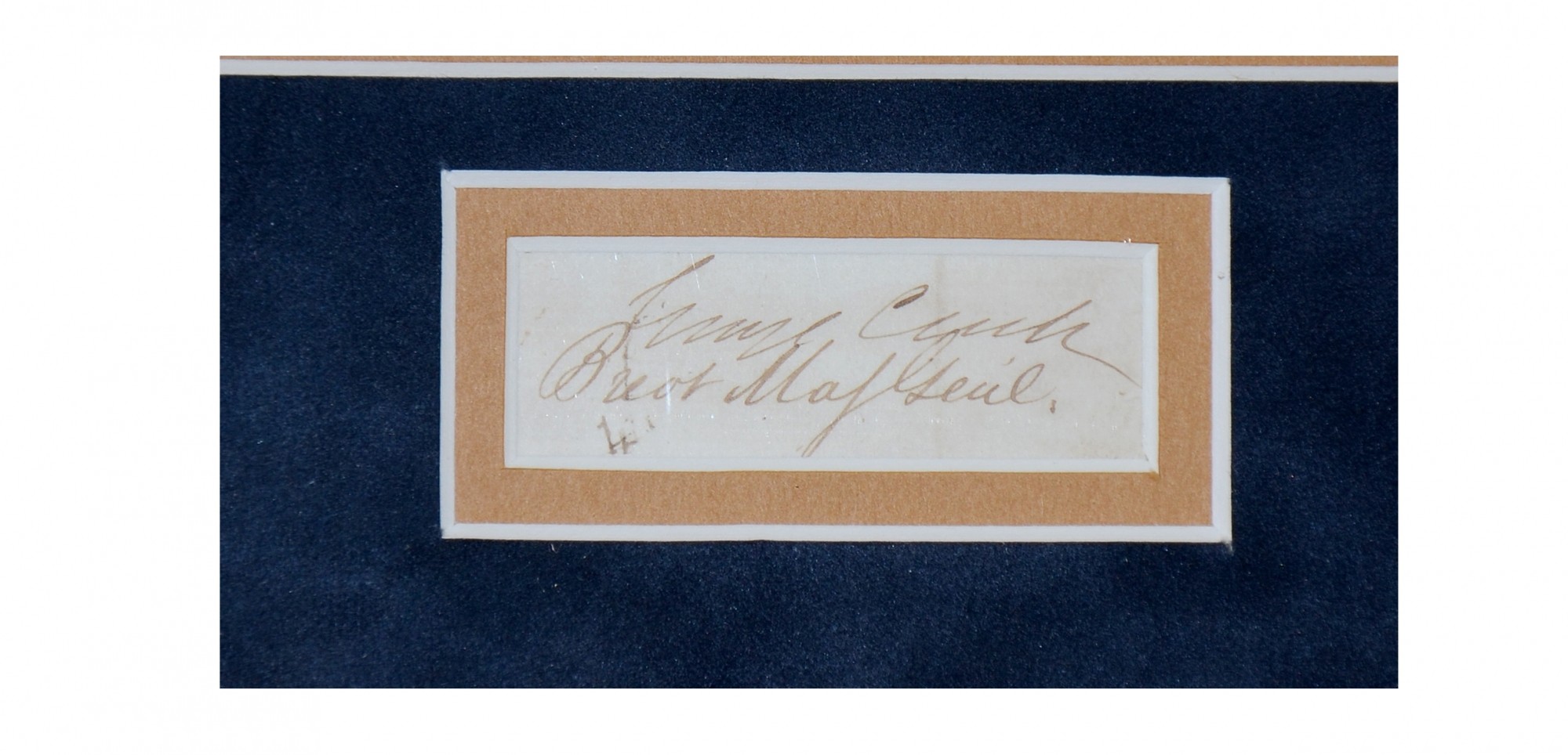 CLIPPED SIGNATURE OF UNION GENERAL GEORGE CROOK — Horse Soldier