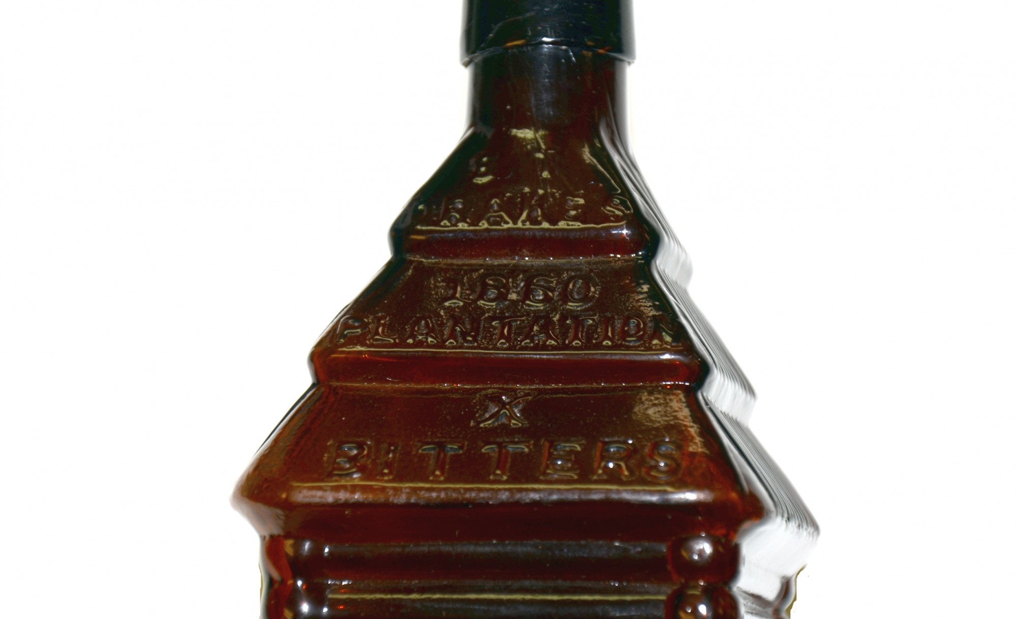 FINE 1860 MARKED GLASS ‘BITTERS’ CABIN BOTTLE. — Horse Soldier