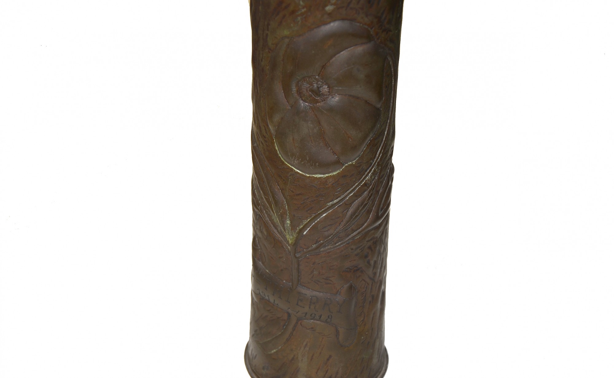 WORLD WAR ONE TRENCH ART SHELL FROM CHATEAU THIERRY — Horse Soldier