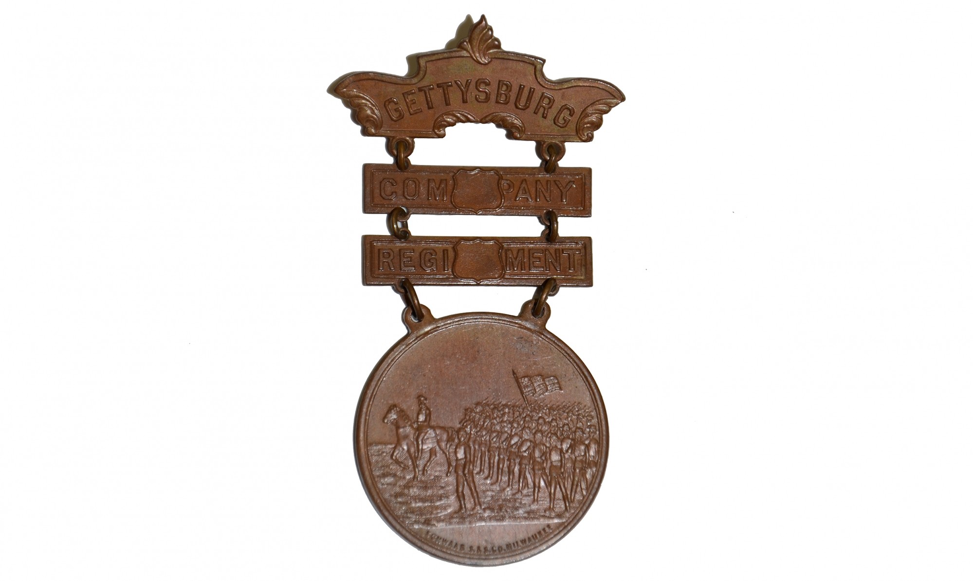 MULTI-PIECE GETTYSBURG BADGE — Horse Soldier