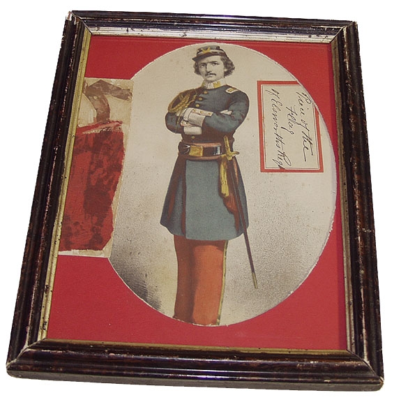 PIECE OF THE FLAG OF COL. ELMER ELLSWORTH'S FIRE ZOUAVES REGIMENT ...