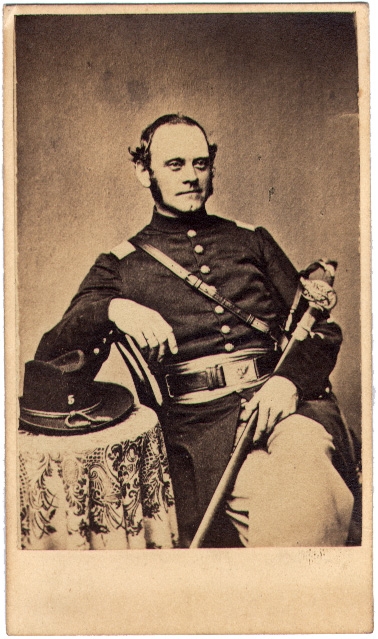 ID'D CDV 2/3 LENGTH VIEW CAPT. DANIEL WEBSTER DAVIS - 5TH MASSACHUSETTS ...