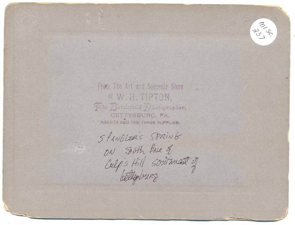 TIPTON GETTYSBURG PHOTO – SPANGLER’S SPRING — Horse Soldier