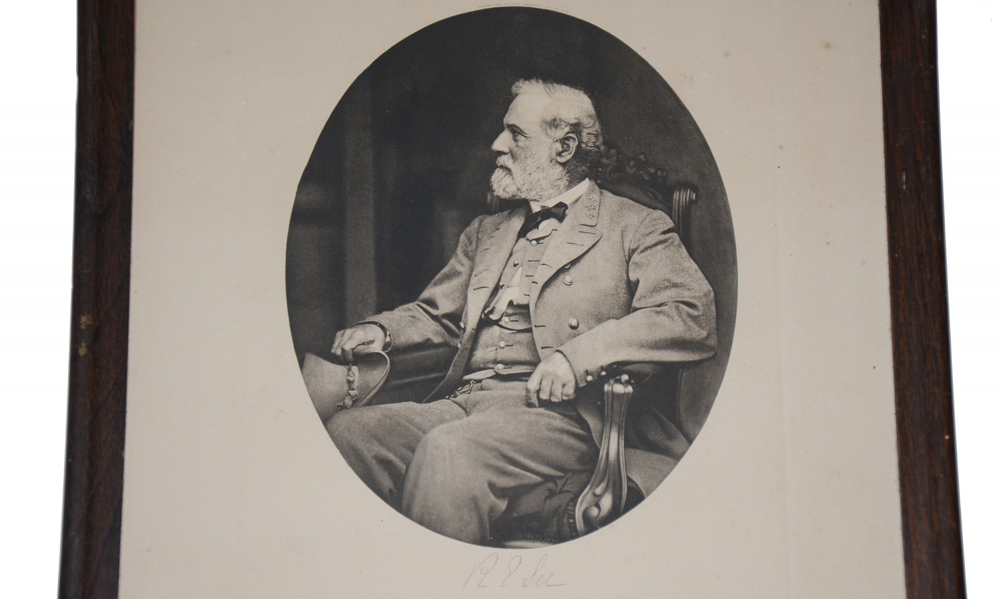 LARGE SIZE PHOTO-REPRINT OF ROBERT E. LEE IN HIS MILITARY UNIFORM JUST ...