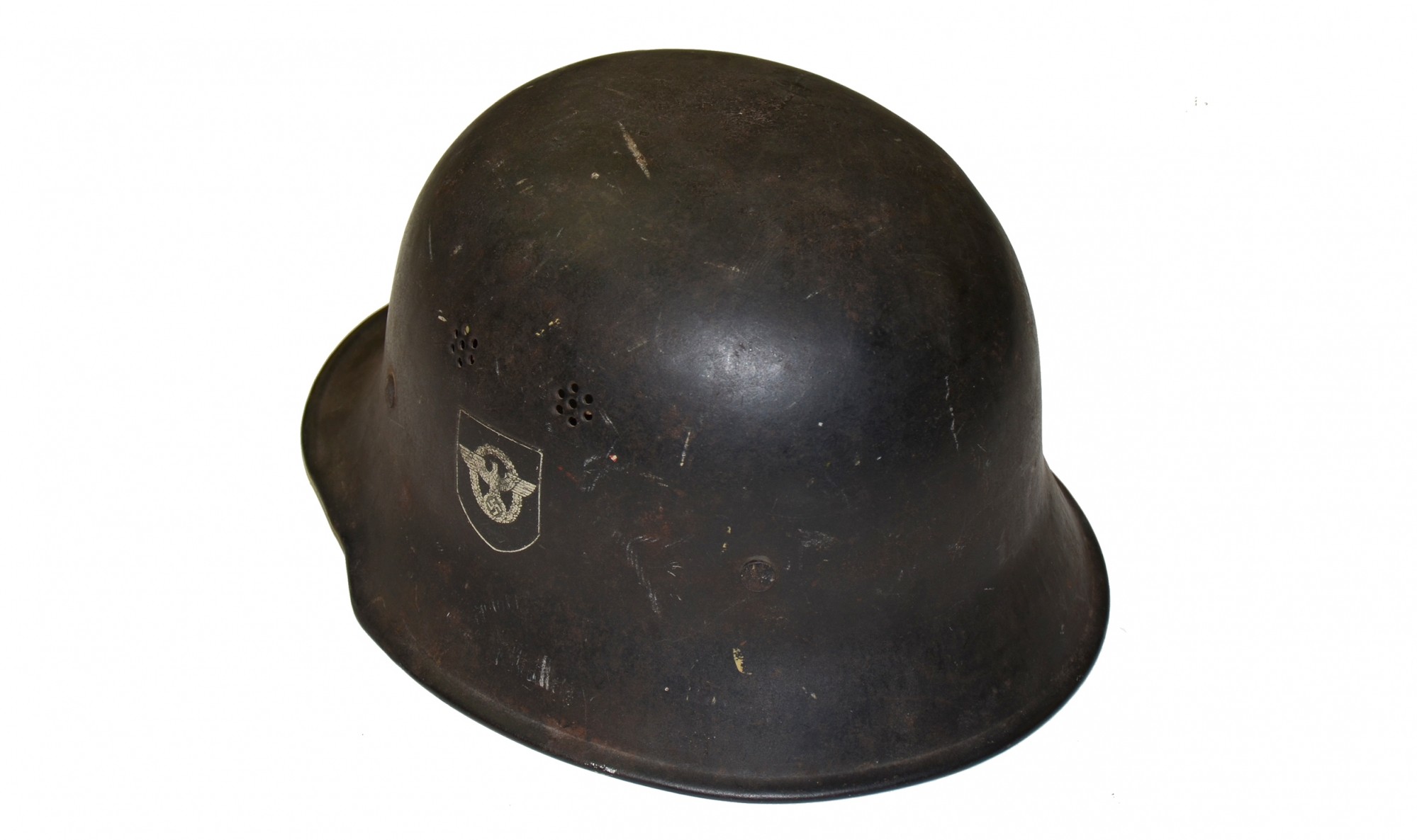 WORLD WAR TWO GERMAN FIRE POLICE HELMET — Horse Soldier
