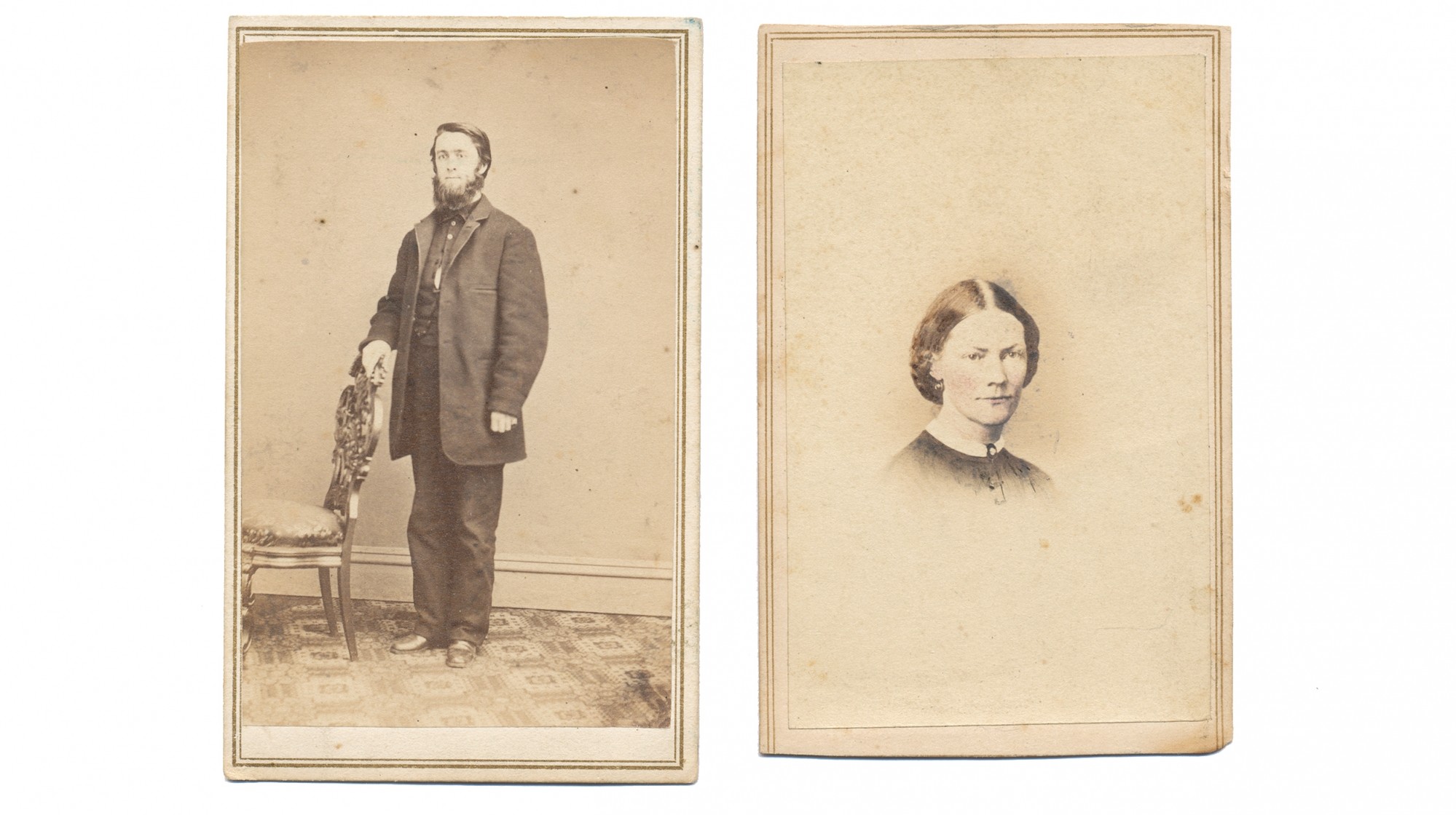 GROUP OF 4 CDVS OF BROTHER AND FAMILY OF COLONEL A. B. SHARPE — Horse ...
